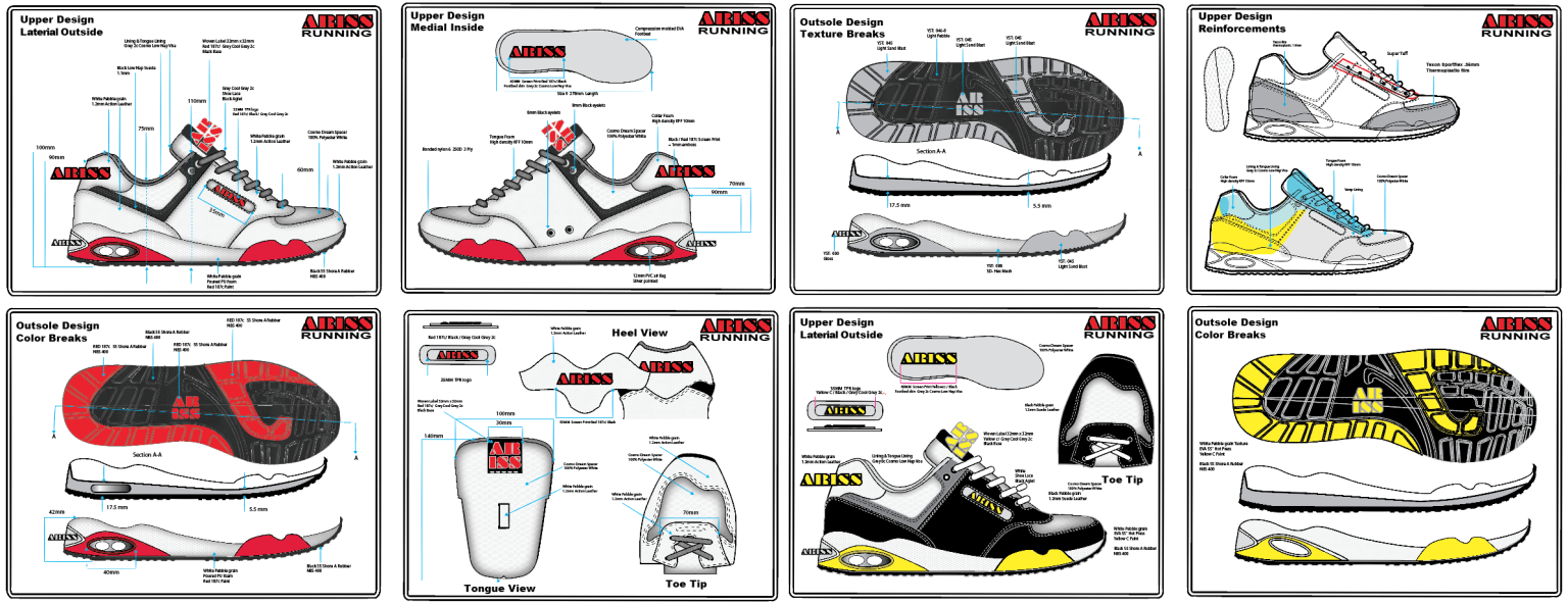 The Designers Shoe Specification Drawings | Shoemakers Academy