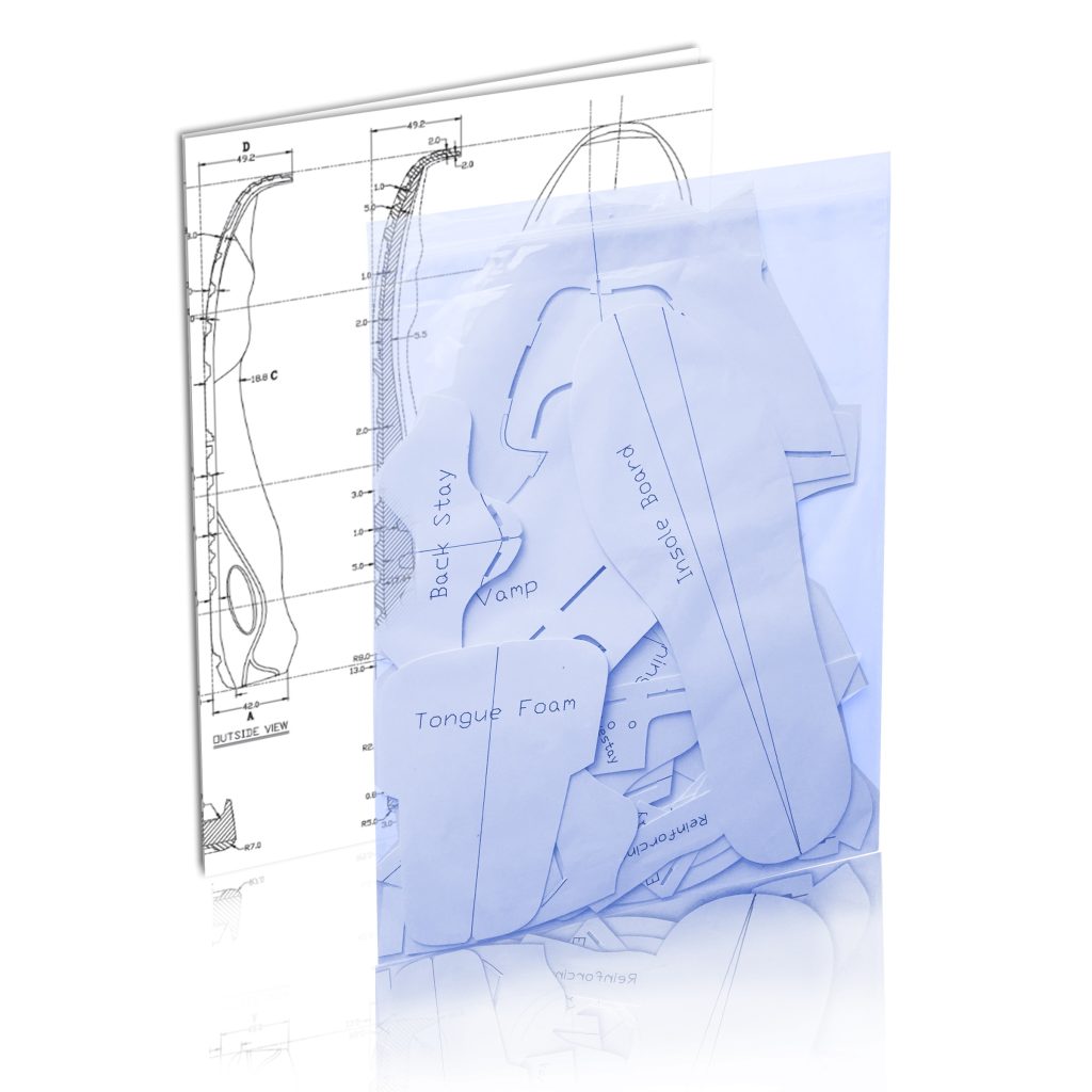 Shoe Pattern & Outsole Blue Print
