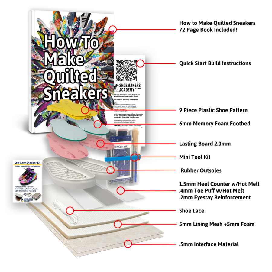 Quilted Sneaker Deluxe Boxed Build Kit | Shoemakers Academy